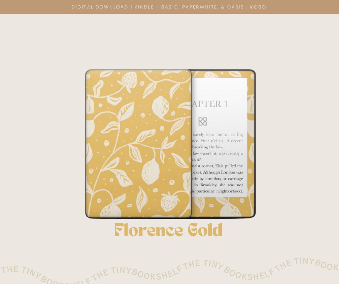 Florence Gold | Kindle Decal Art | Digitial Download - Not a .svg File ...