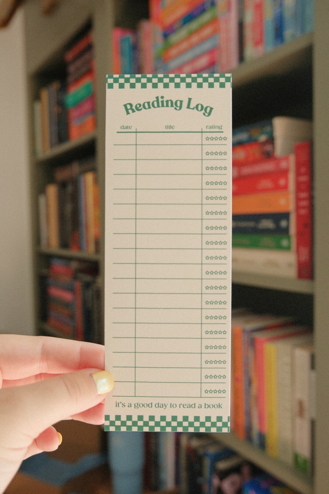 Reading Log Bookmark | Bookish Bookmark | Cute Bookmark | Reading ...