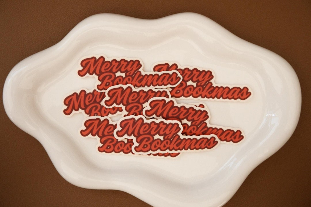 Merry Bookmas Christmas Sticker | Bookish Sticker | Kindle Sticker ...