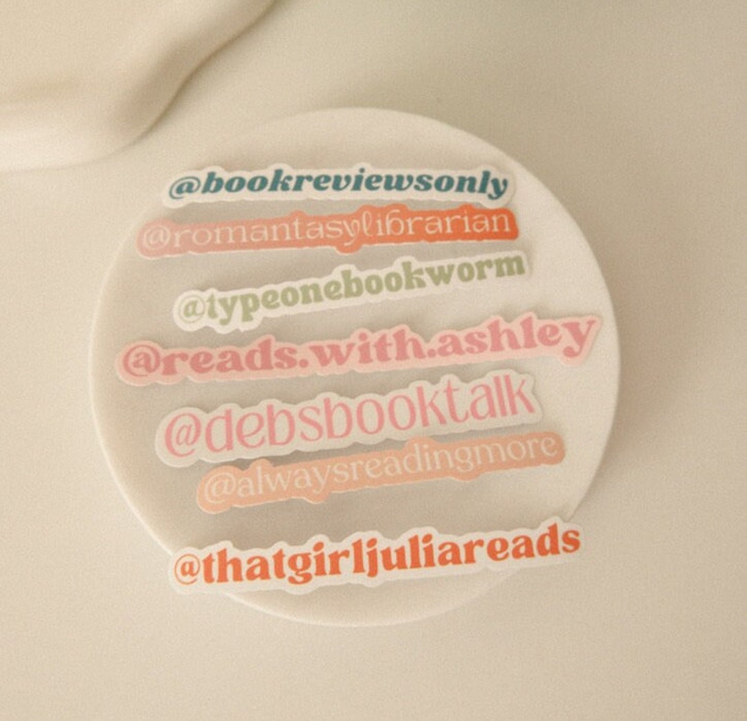 Custom Handle Sticker| Bookish Stickers | Kindle Sticker | Kobo Sticker ...