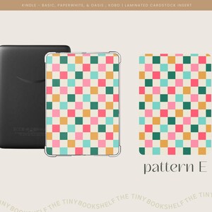 Checkered Kindle | Kobo Insert Cards - Etsy