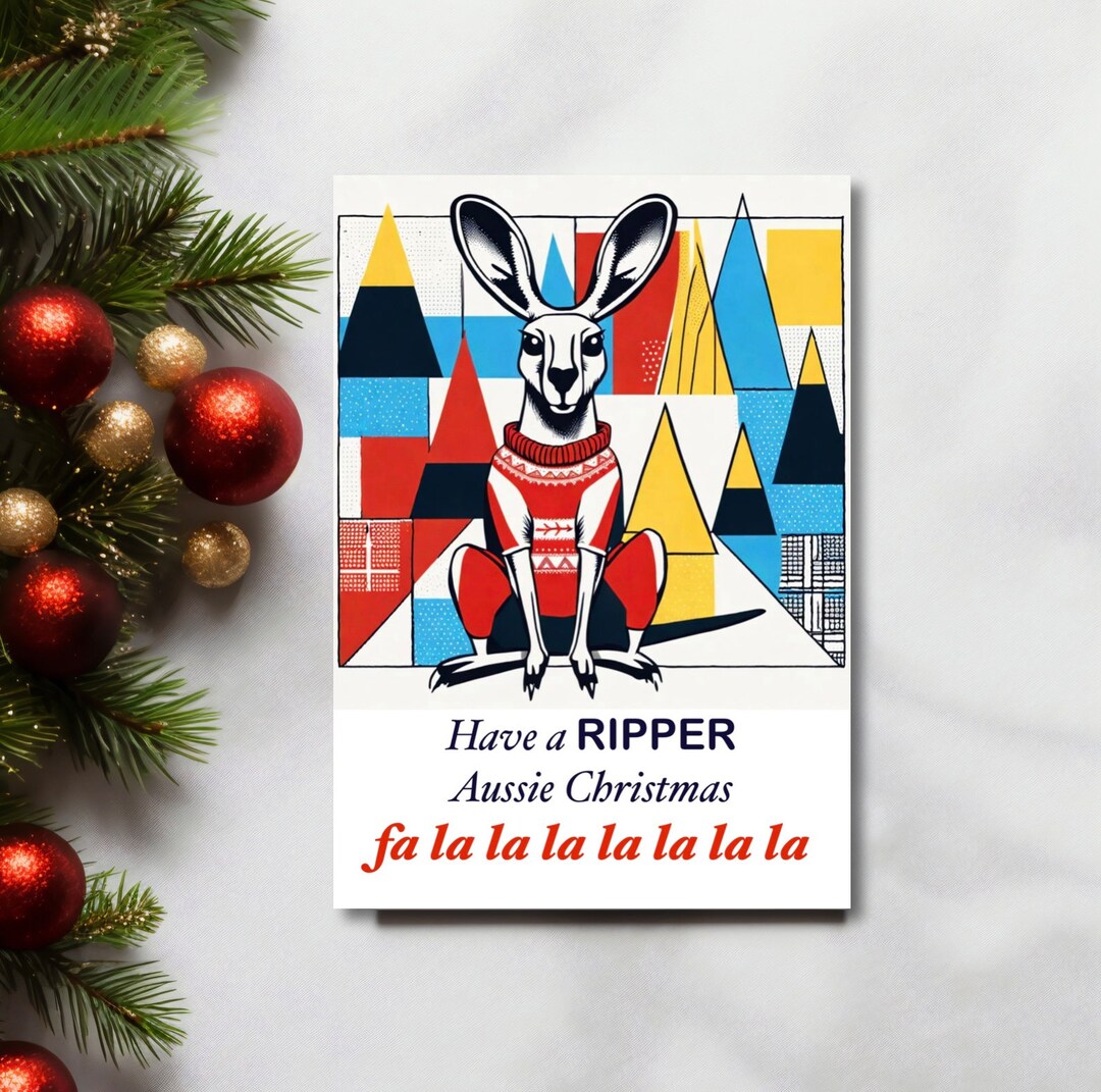 Have A Ripper AUSSIE Christmas Cardkangaroo Xmas Cardsroo - Etsy
