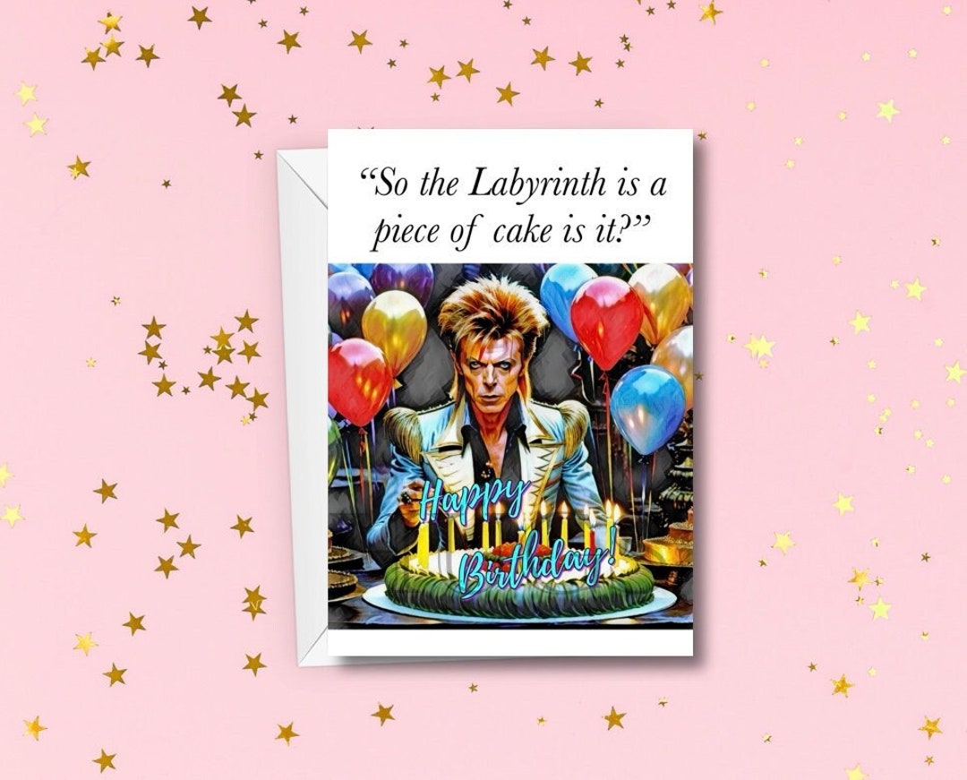 LABYRINTH Birthday Card, David BOWIE Happy Birthday Card, Jareth ...