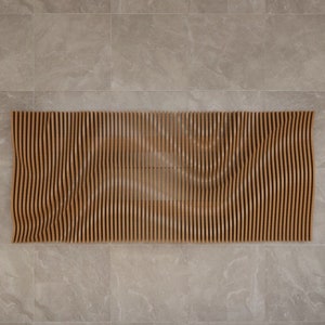 Wavy Wooden Wall Decor,wooden Wall Wooden Decor Art,modern Wall ...