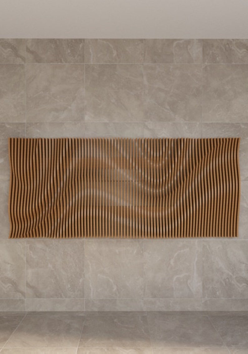 Wavy Wooden Wall Decor,wooden Wall Wooden Decor Art,modern Wall ...