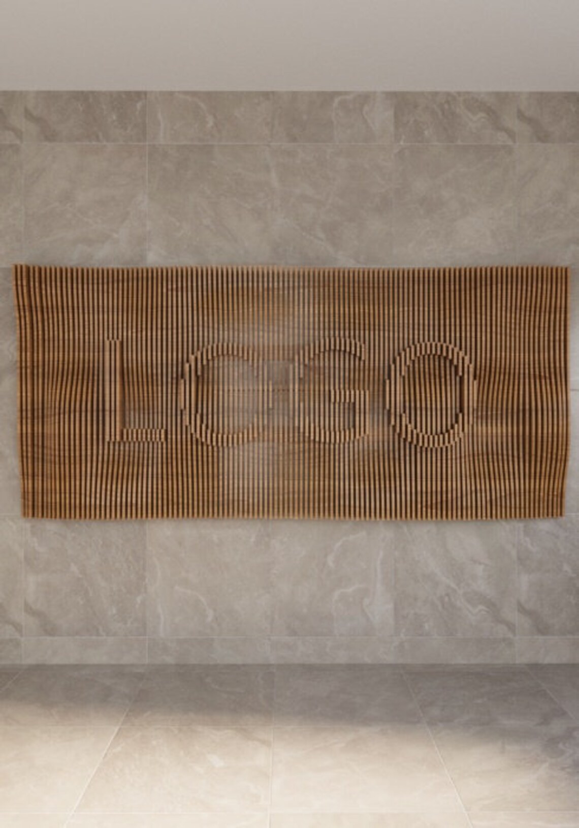 Parametric Logo Design Wavy Wooden Wall Decor and Interior Wall Art ...