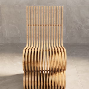 Wavy Wooden Art Chair, Parametric Design Plans (SVG, PDF) - Etsy