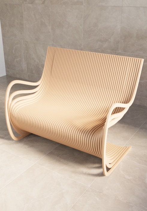 Parametric Wavy Wooden Furniture,sofa Design,modern Couch Design,wooden ...