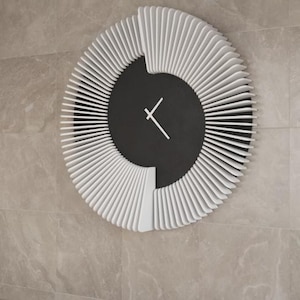 Parametric Radial Art,parametric Wavy Wooden Wall Decor,modern Clock ...