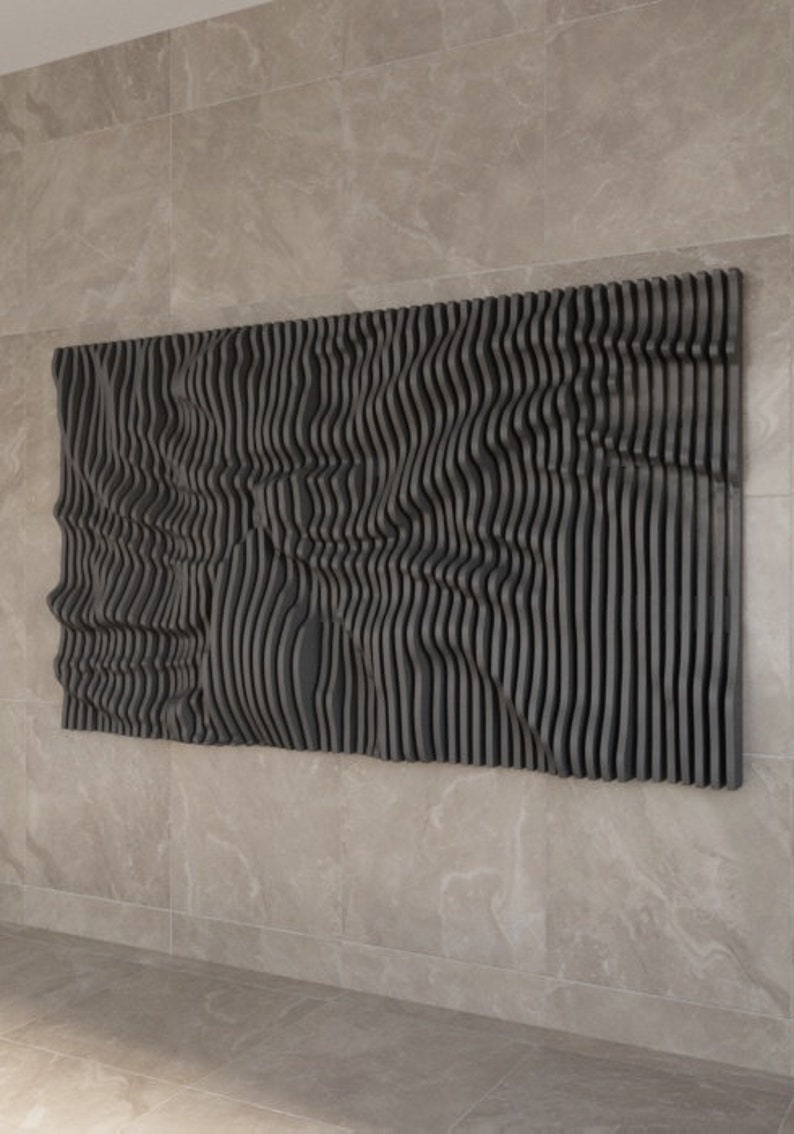 Parametric Wall Art,parametric Wall Panel Sway,ready Cut Wavy Wooden ...