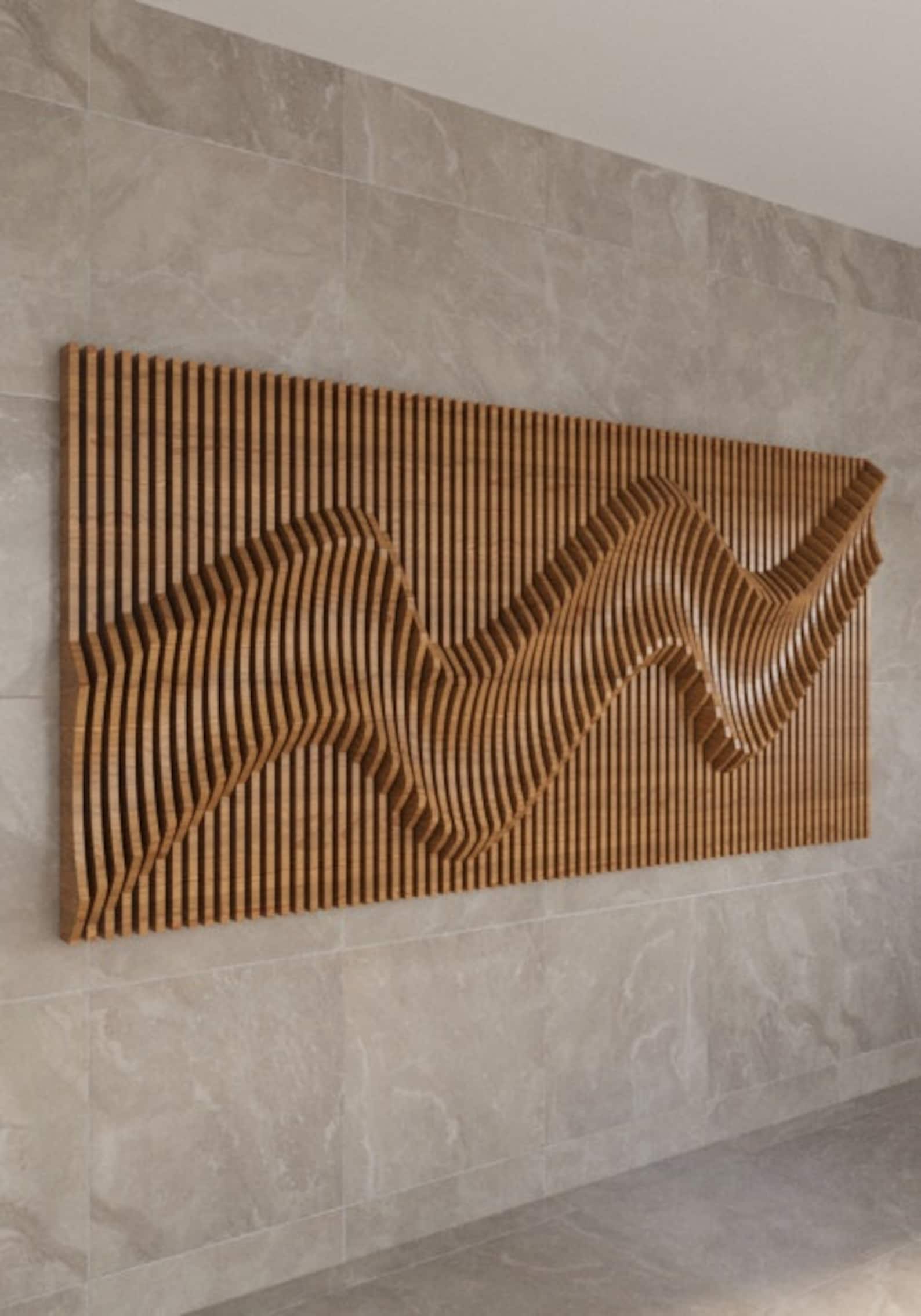 Parametric Wall Art Decor,wavy Pattern,design for Home Office and ...