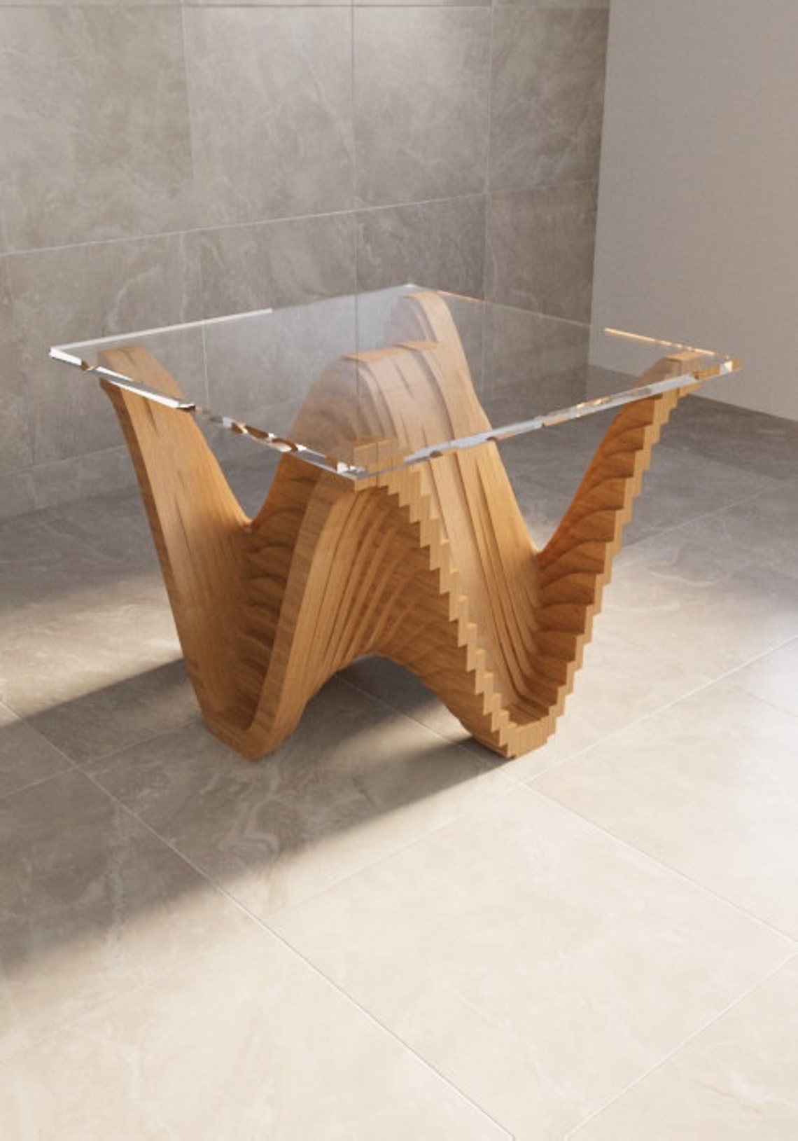 Wave Form Parametric Table Cut Ready,dinner Table,table Files for Wood ...