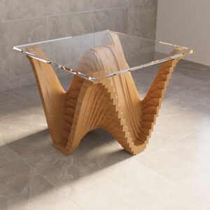 Wave Form Parametric Table Cut Ready,dinner Table,table Files for Wood ...