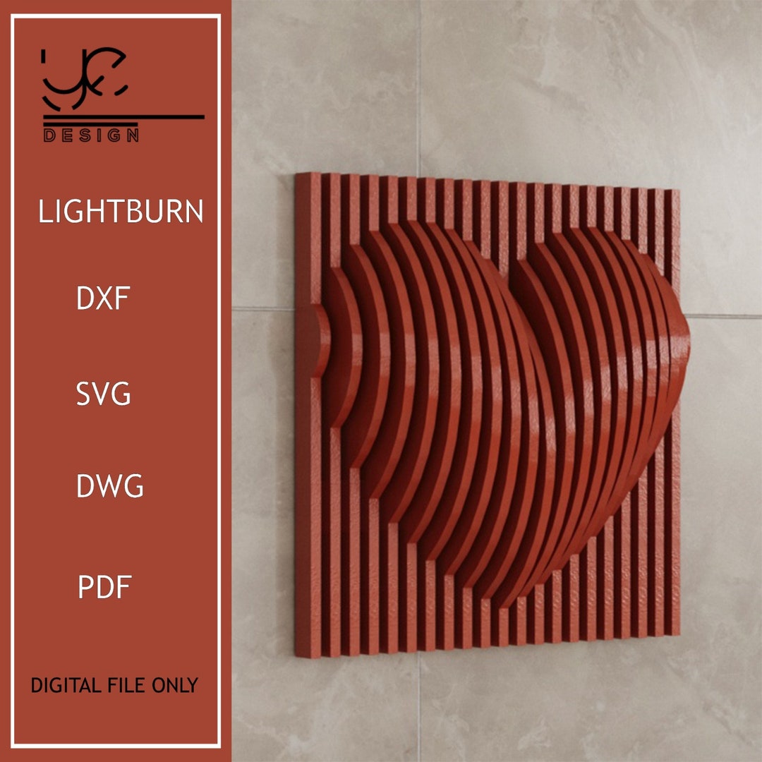 Parametric Heart Wall Art,minimalist Heart Wall Decor,heart Shape ...