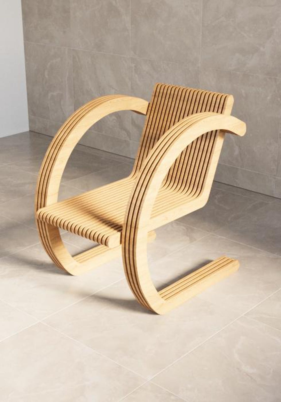 Parametric Wavy Chair Model, CNC Wooden Furniture (digital File) - Etsy
