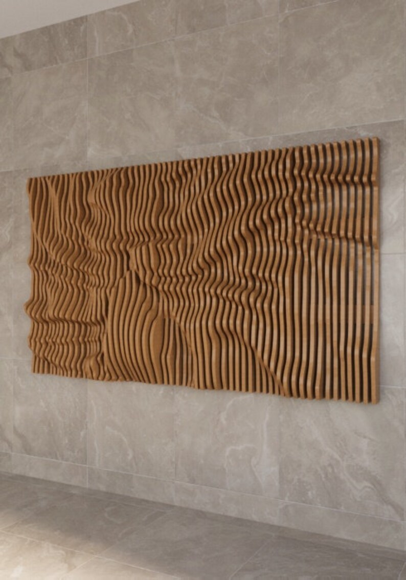 Parametric Wall Art,parametric Wall Panel Sway,ready Cut Wavy Wooden ...