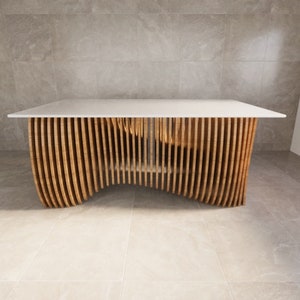 Parametric Table Design,parametric Dinner Table,wooden Table Decor,wavy ...