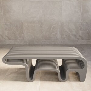 Parametric Bench Design Wavy Wooden,parametric Wood Bench,handcrafted ...