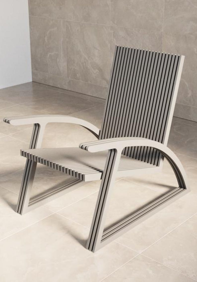 Parametric Wavy Wooden Chair,wood Chair Design,plywood Chair,custom ...