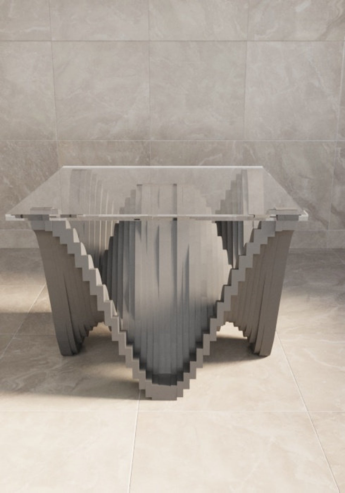 Wave Form Parametric Table Cut Ready,dinner Table,table Files for Wood ...