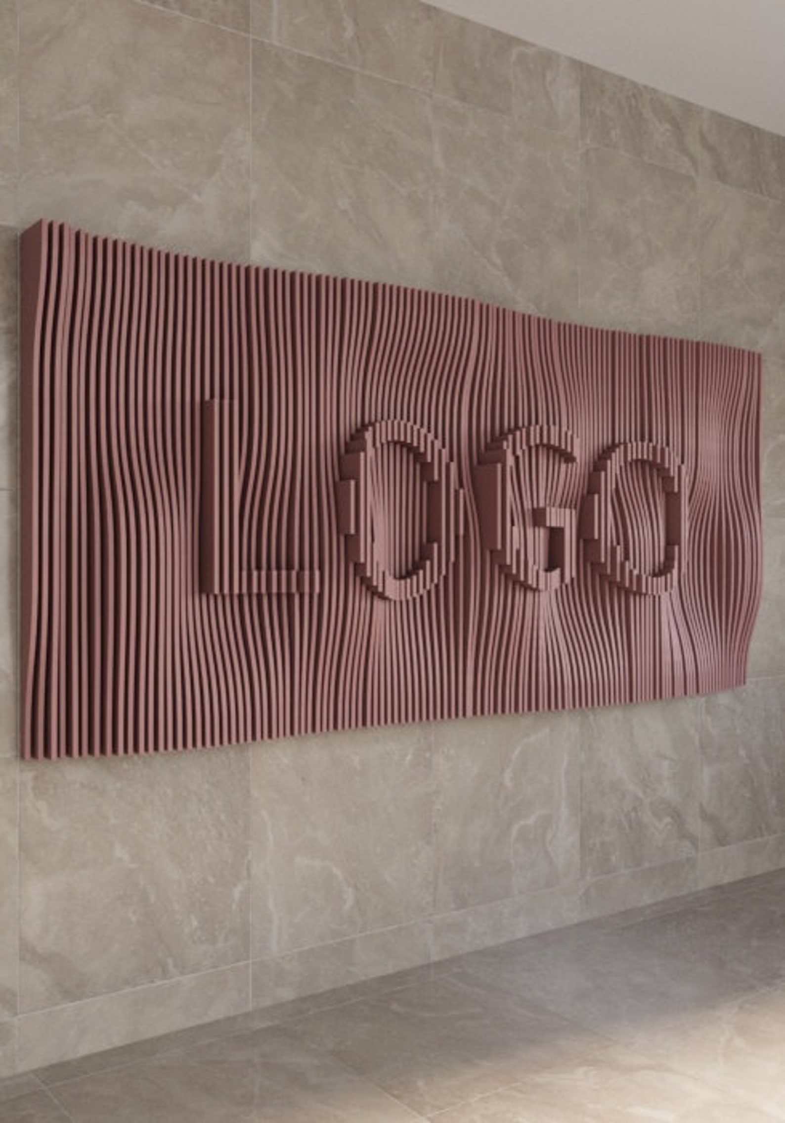 Parametric Logo Design Wavy Wooden Wall Decor and Interior Wall Art ...