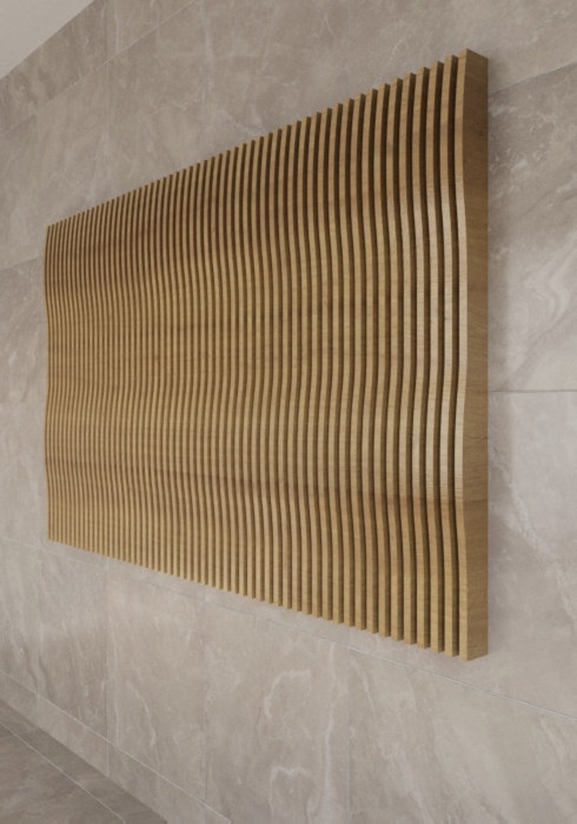 Parametric Wavy Wooden Wall Decor, Parametric Wood Wall Frame ...