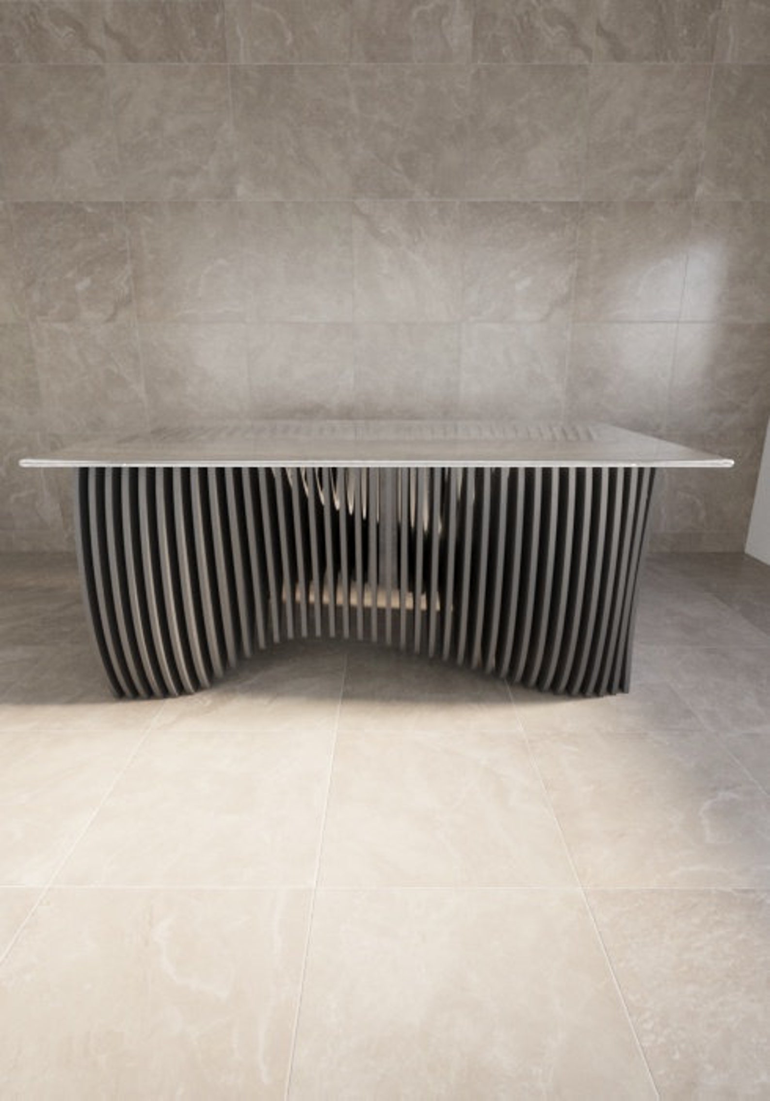 Parametric Table Design,parametric Dinner Table,wooden Table Decor,wavy ...