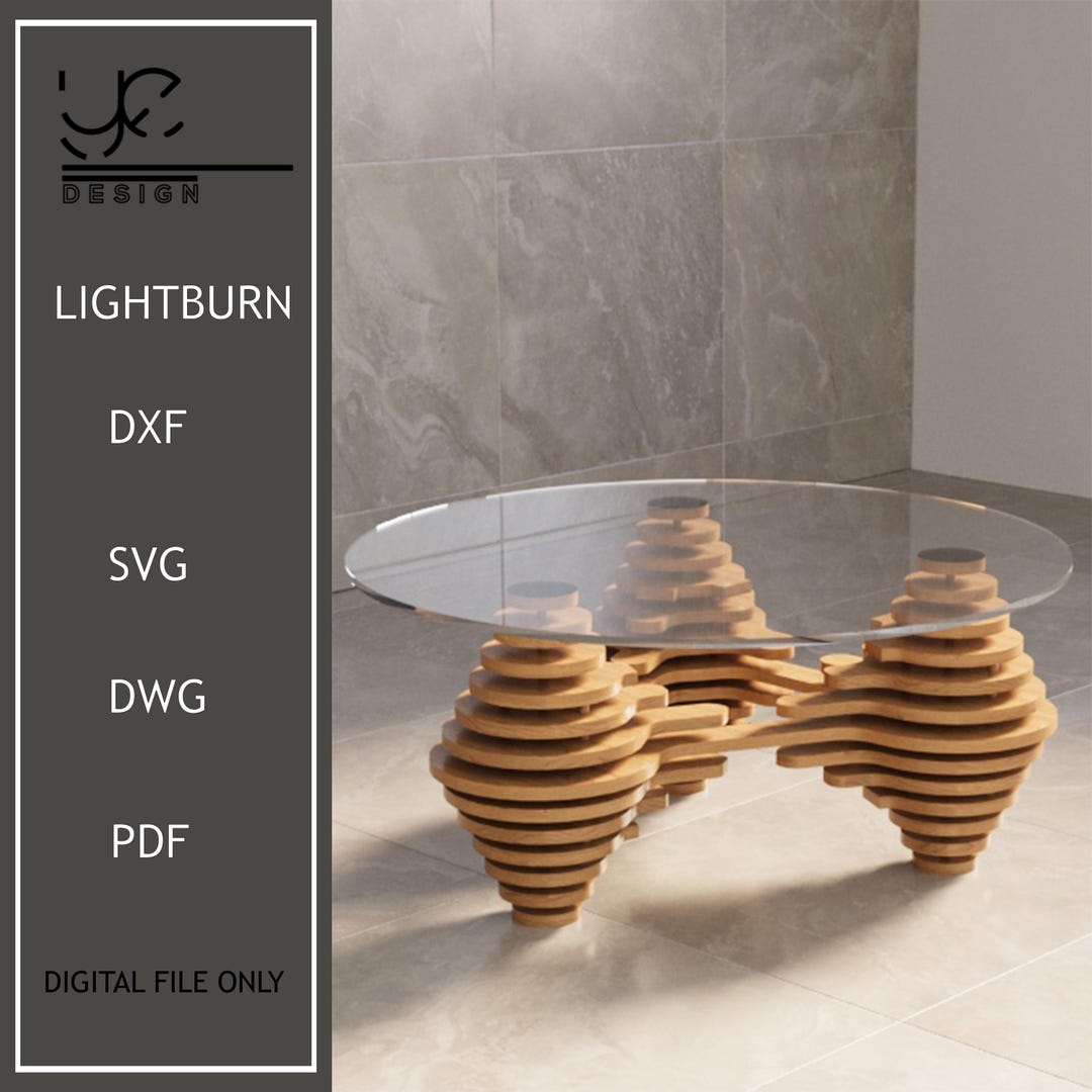 Parametric Design Table Plan Parametric Art Furniture Wooden Coffee ...