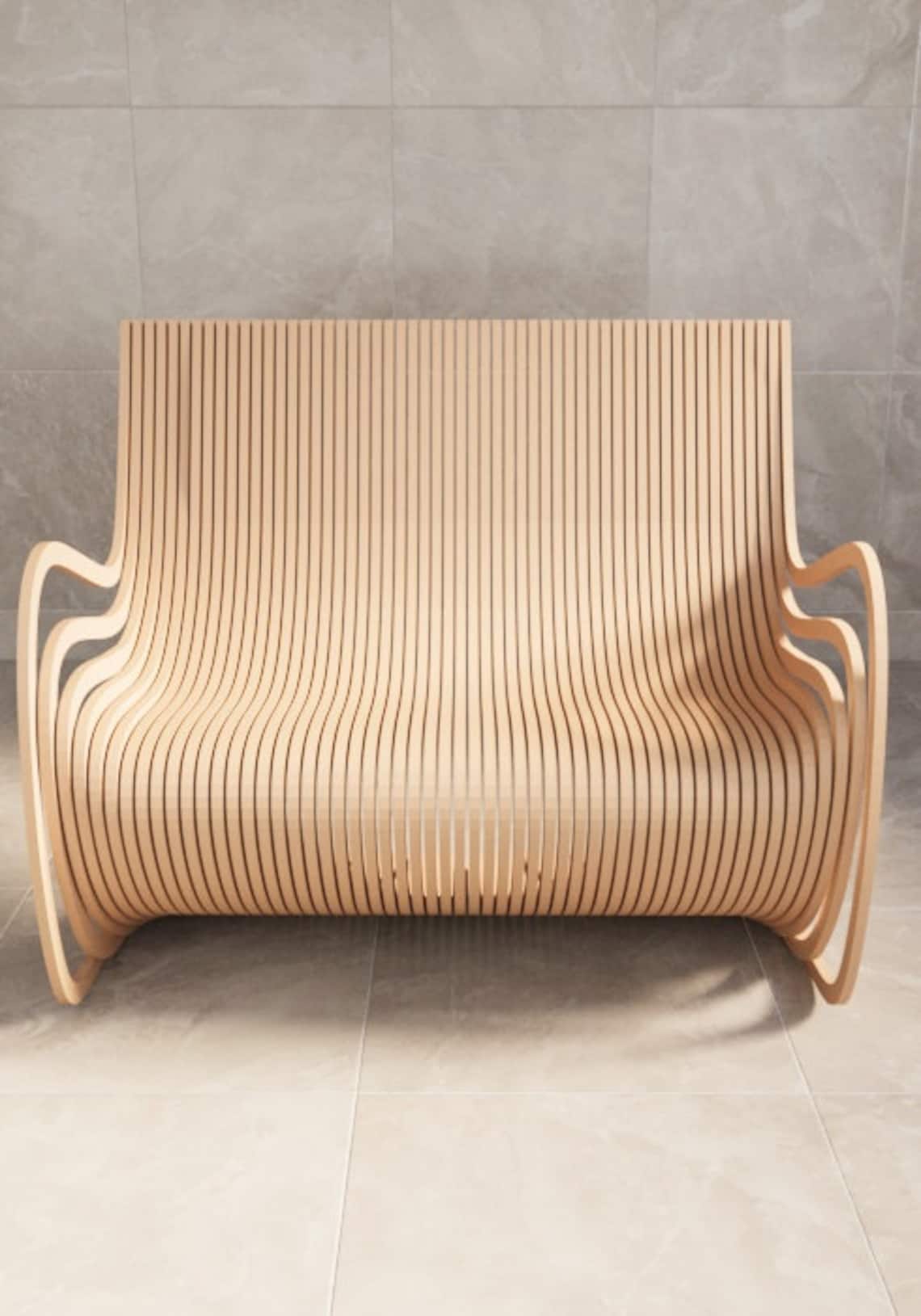 Parametric Wavy Wooden Furniture,sofa Design,modern Couch Design,wood ...