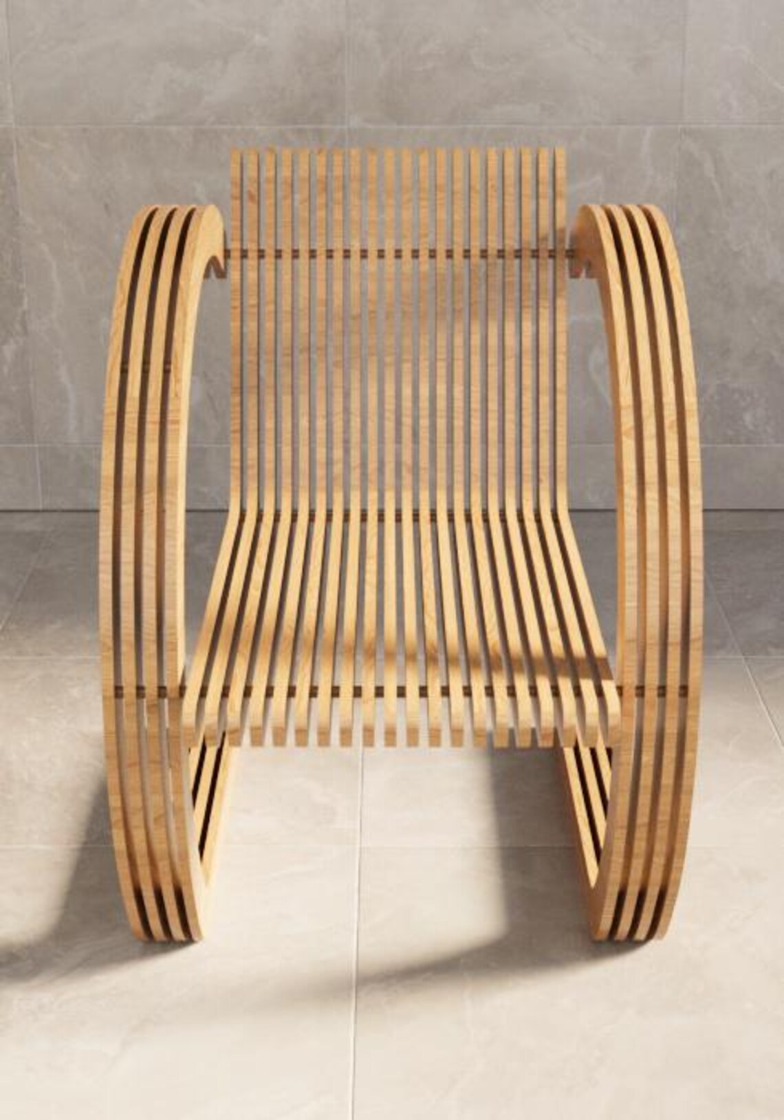 Parametric Wavy Chair Model, CNC Wooden Furniture (digital File) - Etsy