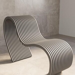 Parametric Design Wavy Wooden Art Chair Model,parametric Wavy Wooden ...