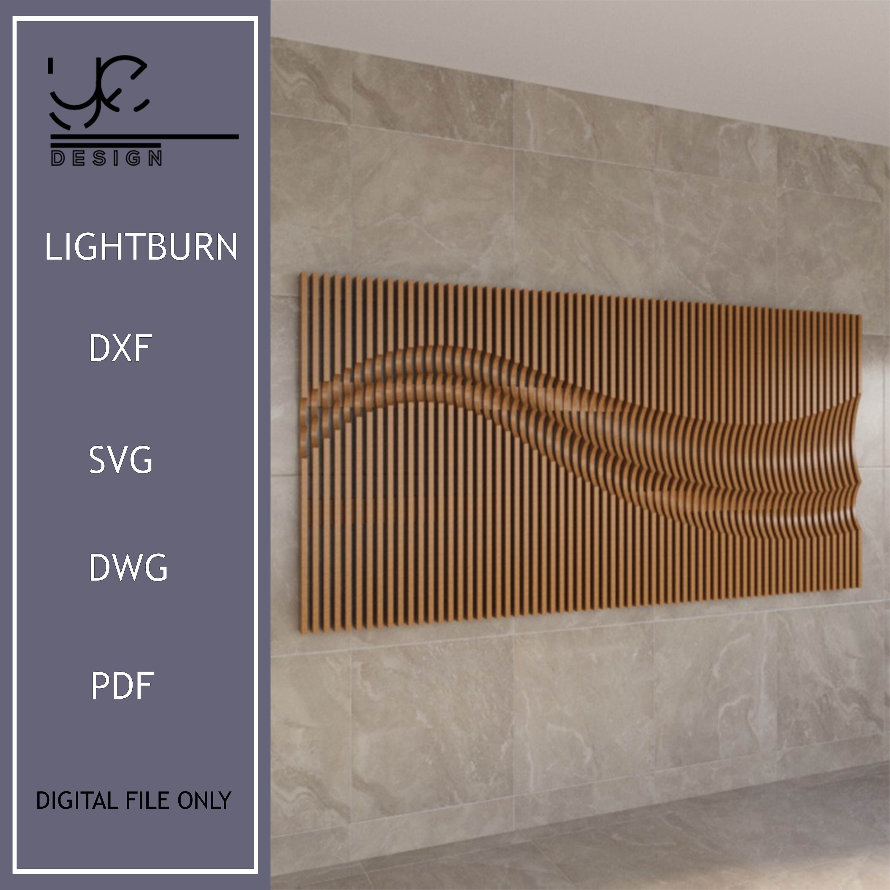 Parametric Wavy Wall Art, Parametric Wood Wall Frame,wall Art for CNC ...