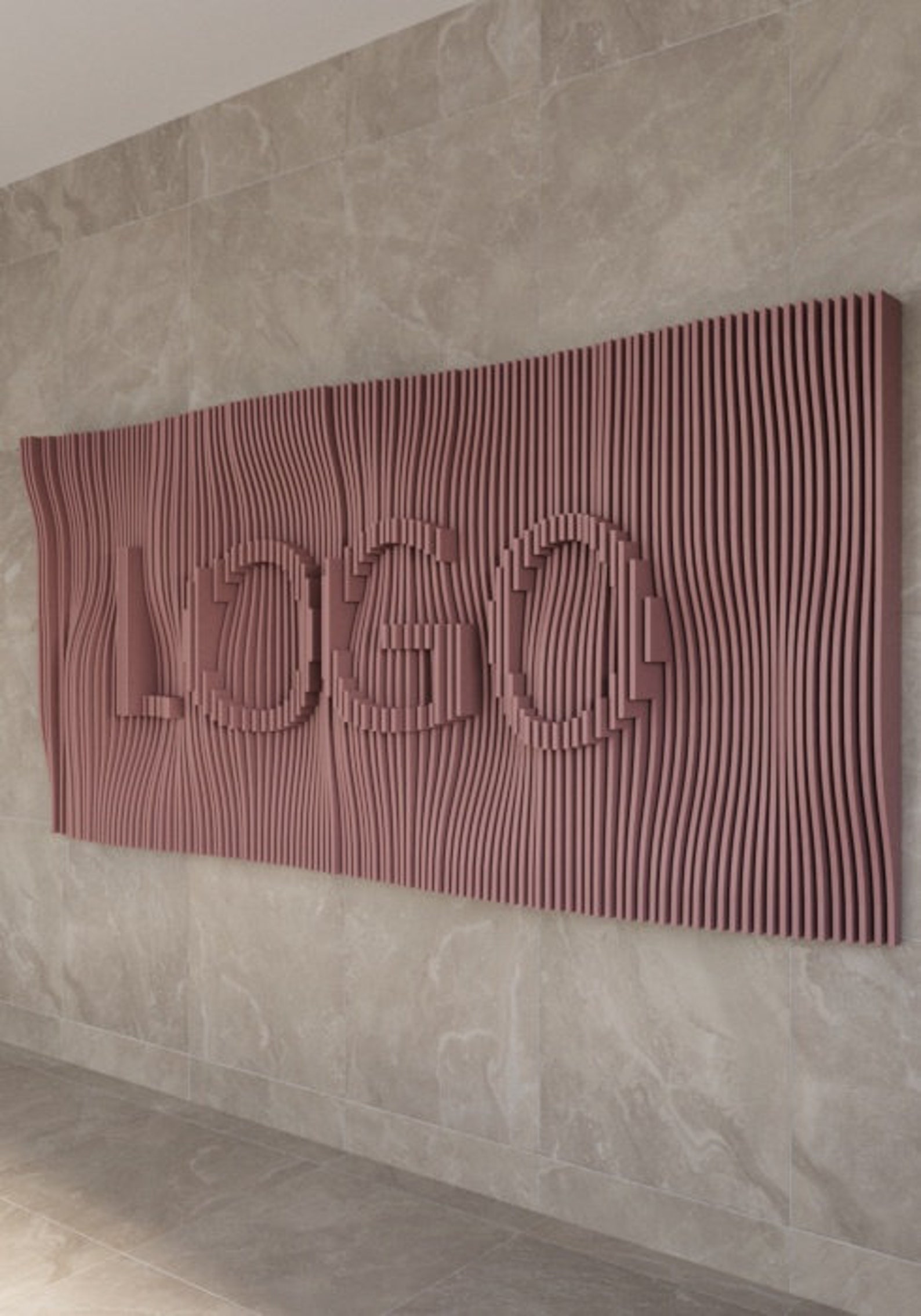 Parametric Logo Design Wavy Wooden Wall Decor and Interior Wall Art ...