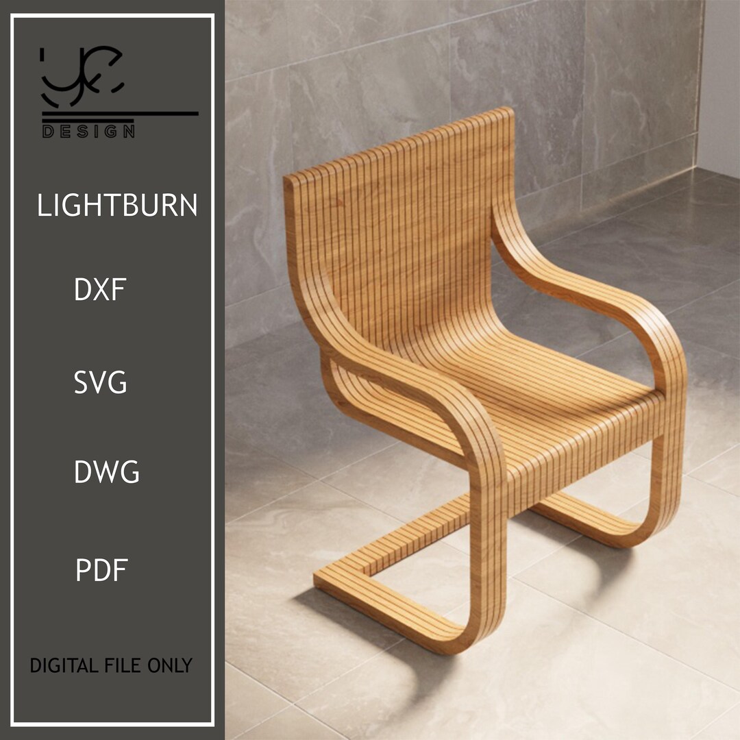 Parametric Design Wavy Wooden Art Chair Model,chair Woodwork ...