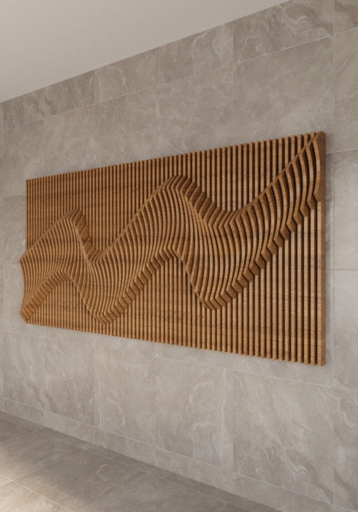 Parametric Wall Art Decor,wavy Pattern,design for Home Office and ...