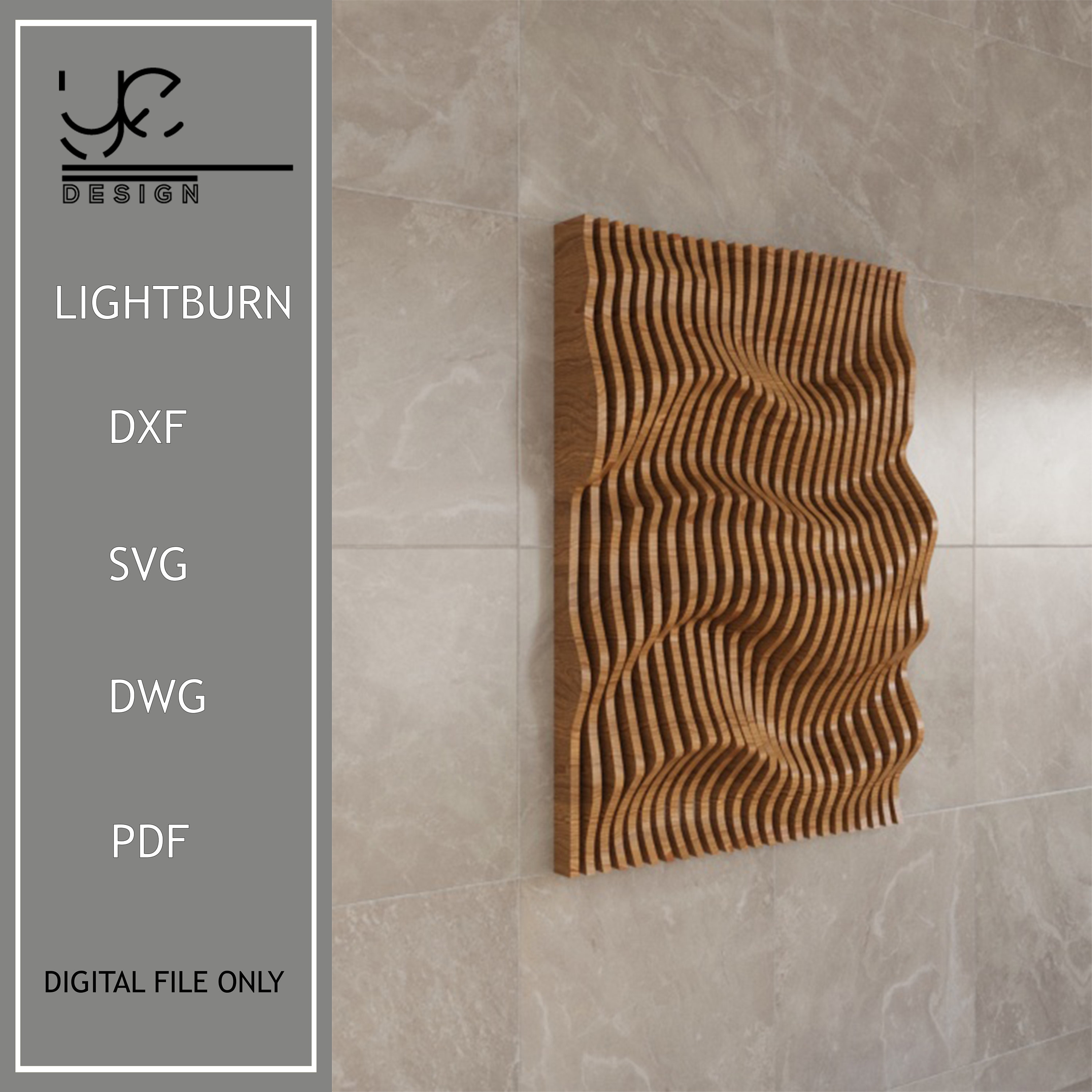 Parametric Wall File, Wavy Wooden Wall Decor, Parametric Art ...