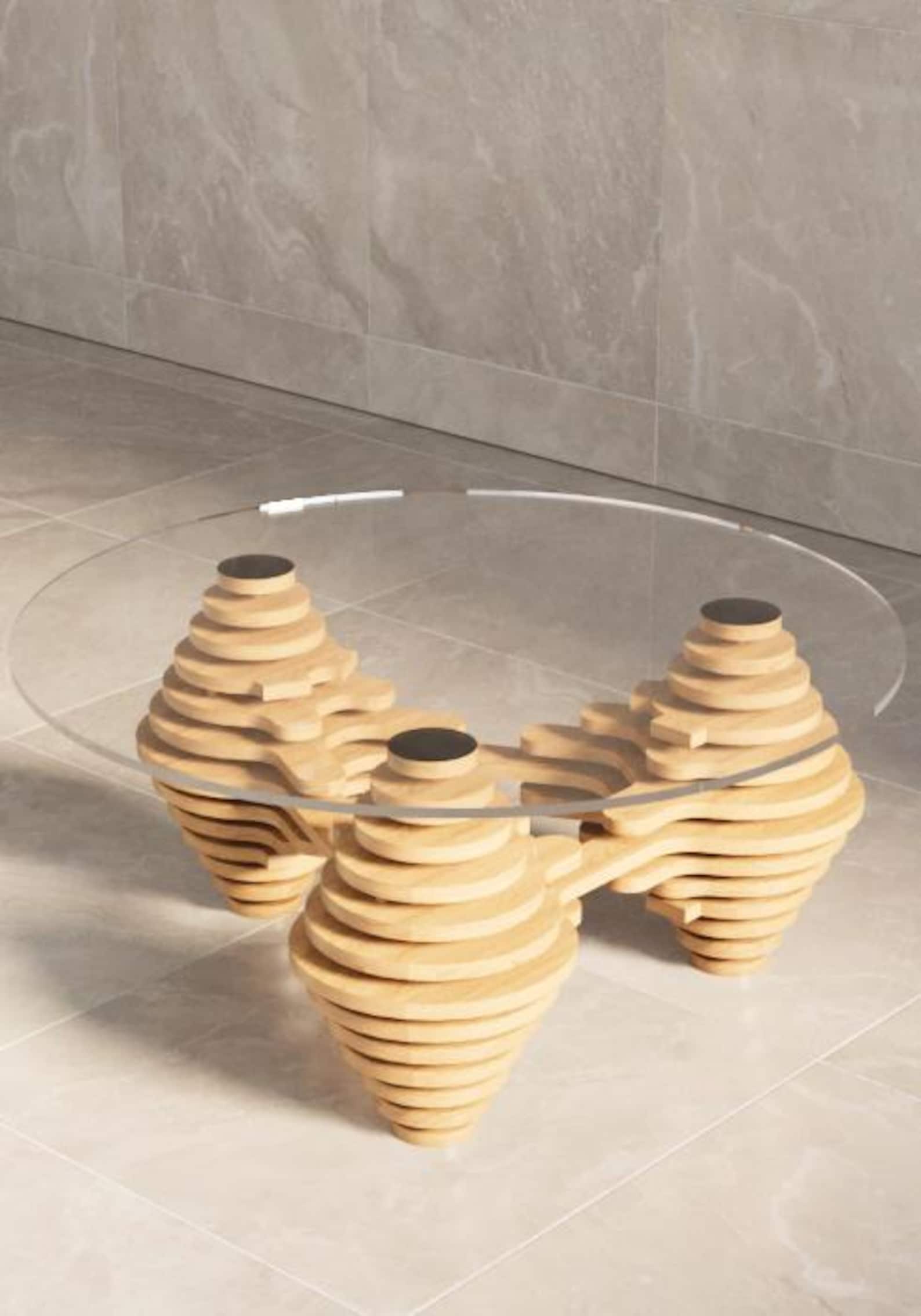 Parametric Design Table Plan Parametric Art Furniture Wooden Coffee ...