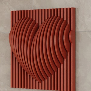 Parametric Heart Wall Art,minimalist Heart Wall Decor,heart Shape ...