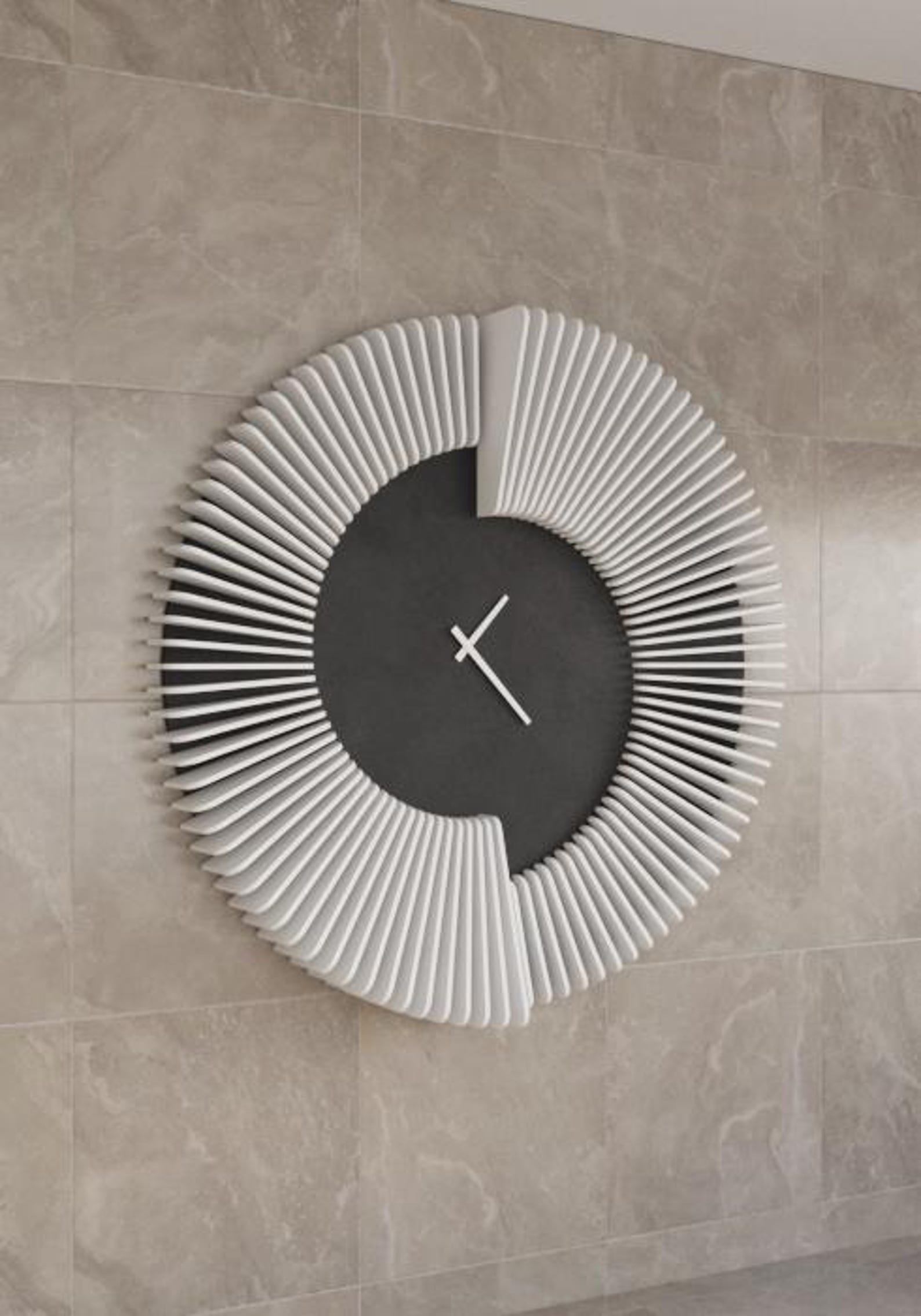 Parametric Radial Art,parametric Wavy Wooden Wall Decor,modern Clock ...