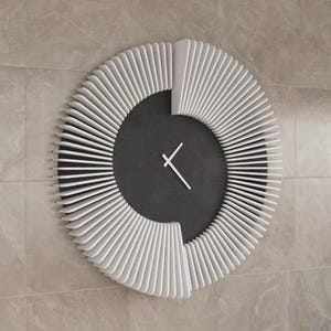 Parametric Radial Art,parametric Wavy Wooden Wall Decor,modern Clock ...