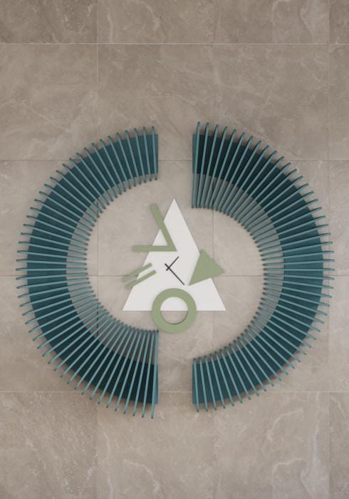 Parametric Modern Wall Clock,clock Design,radial Wooden Decor,round ...