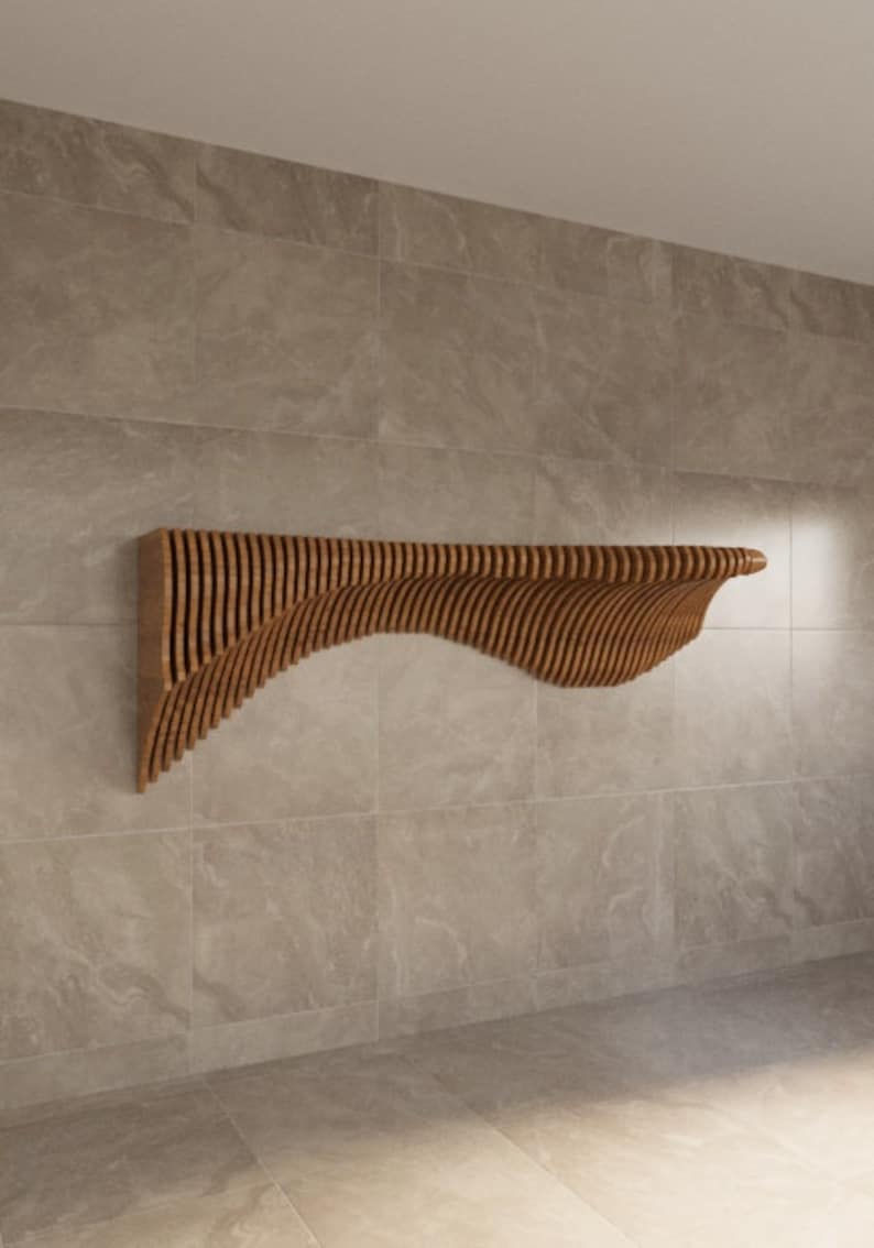 Parametric Shelf,parametric Shelf Decor,modern Wooden Shelf Decor ...