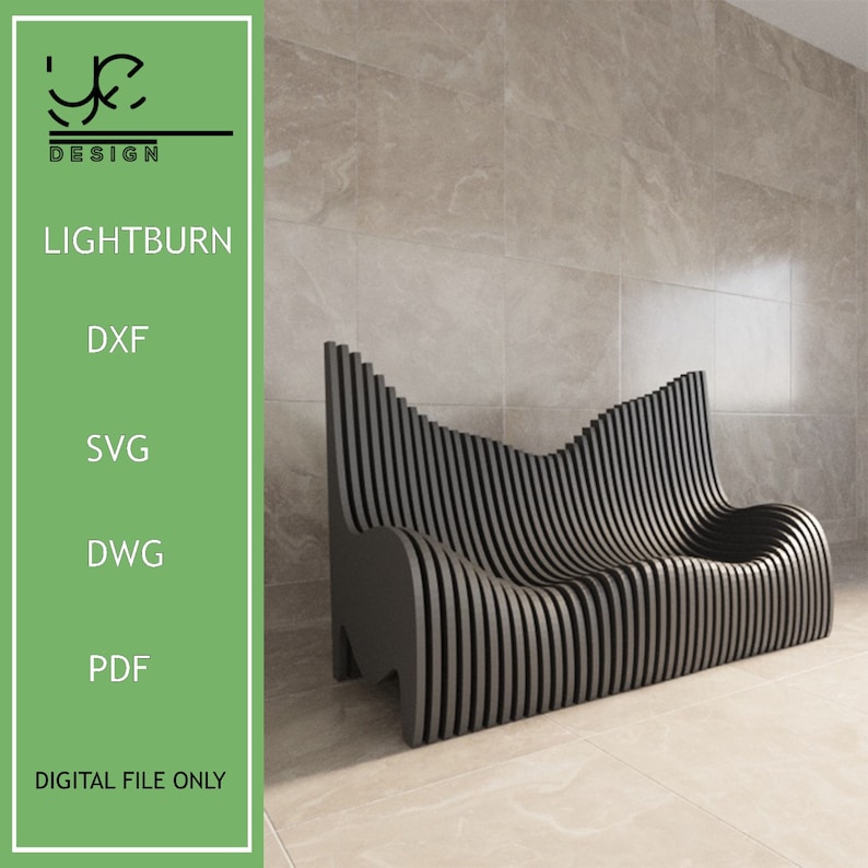 Parametric Sofa Wooden Seat,sofa Design,parametric Bench Design,modern Furniture,cnc Files for ...