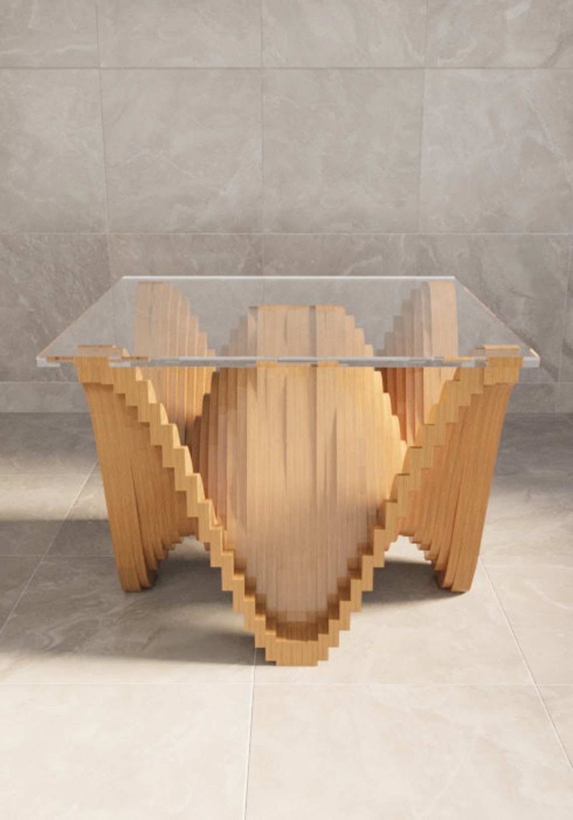 Wave Form Parametric Table Cut Ready,dinner Table,table Files for Wood ...