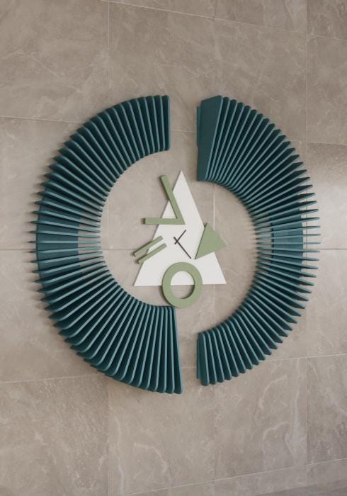 Parametric Modern Wall Clock,clock Design,radial Wooden wall Decor ...