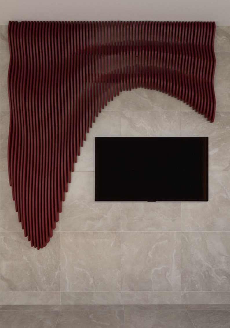 Parametric Wooden Wall Decor Tv Unit,wavy Tv Unit,modern Tv Unit Design ...