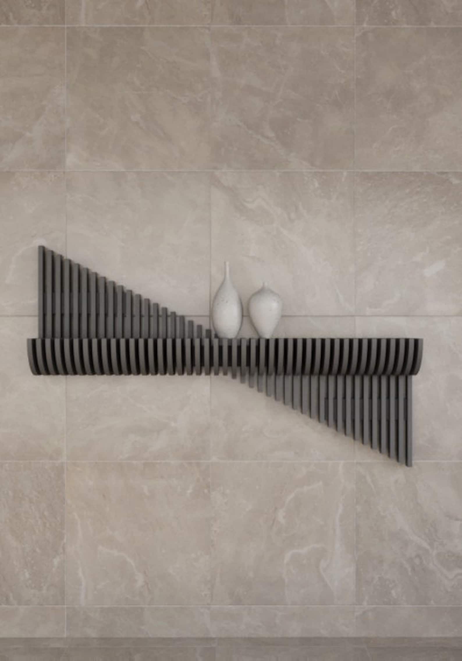 Parametric Shelf Decor,modern Wooden Shelf Decor,parametric Wavy Wooden ...