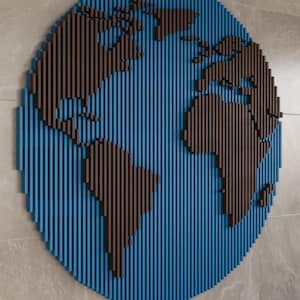 Parametic World Map Wall Decor,world Globe Map Cnc Cut,world Map Wall ...