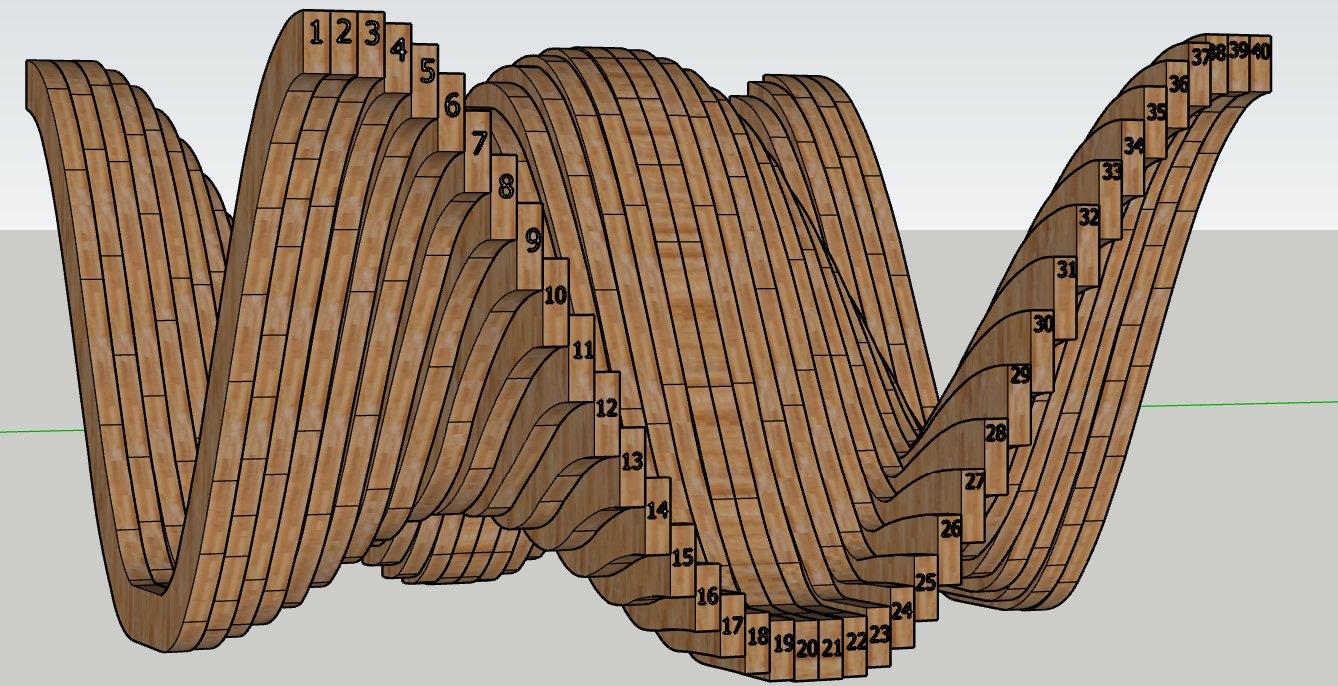 Parametric Wavy Wooden Furniture, Parametric Furniture, Parametric ...