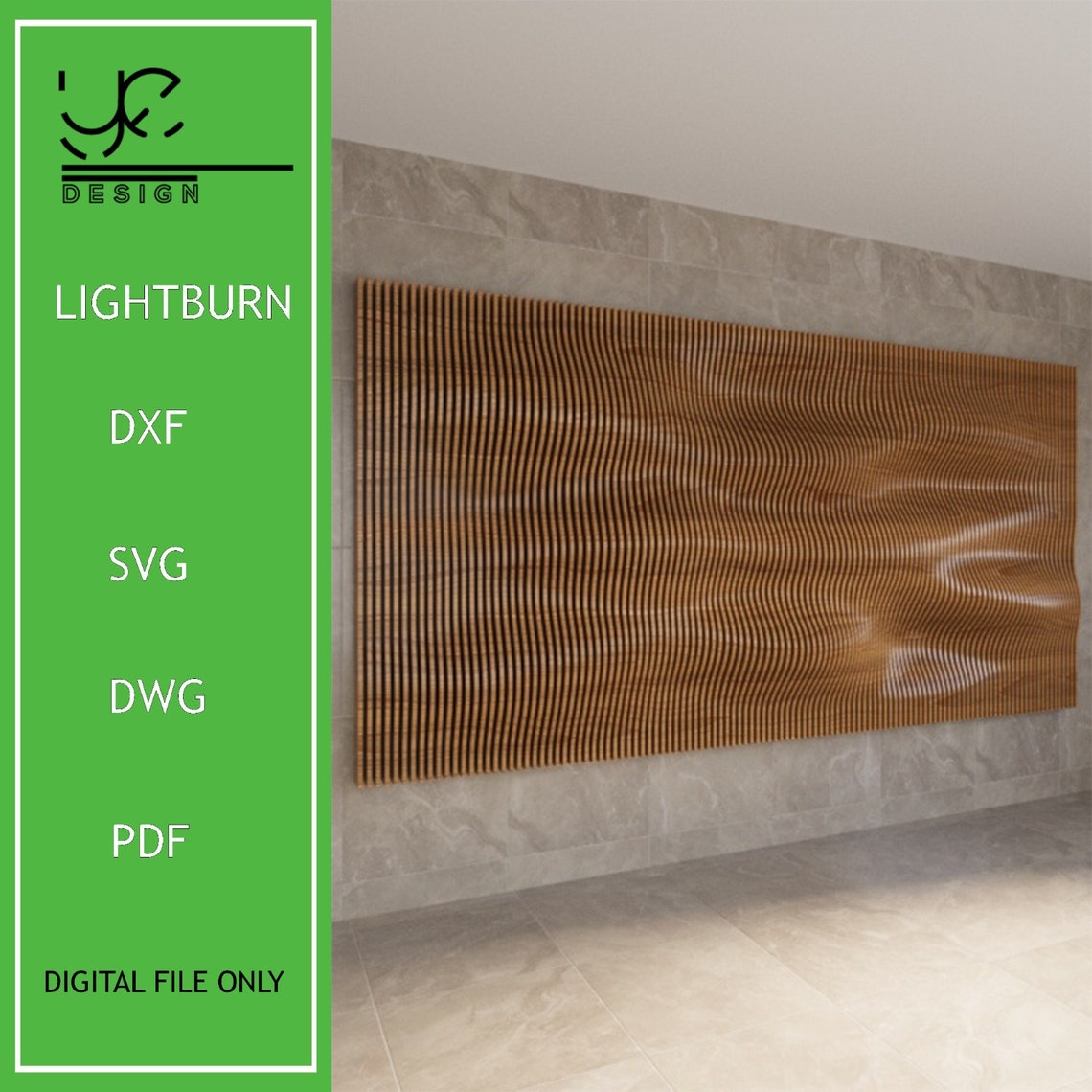Sea Waves Wooden Decor,wood Art,parametric Wall Panel Sway,parametric ...